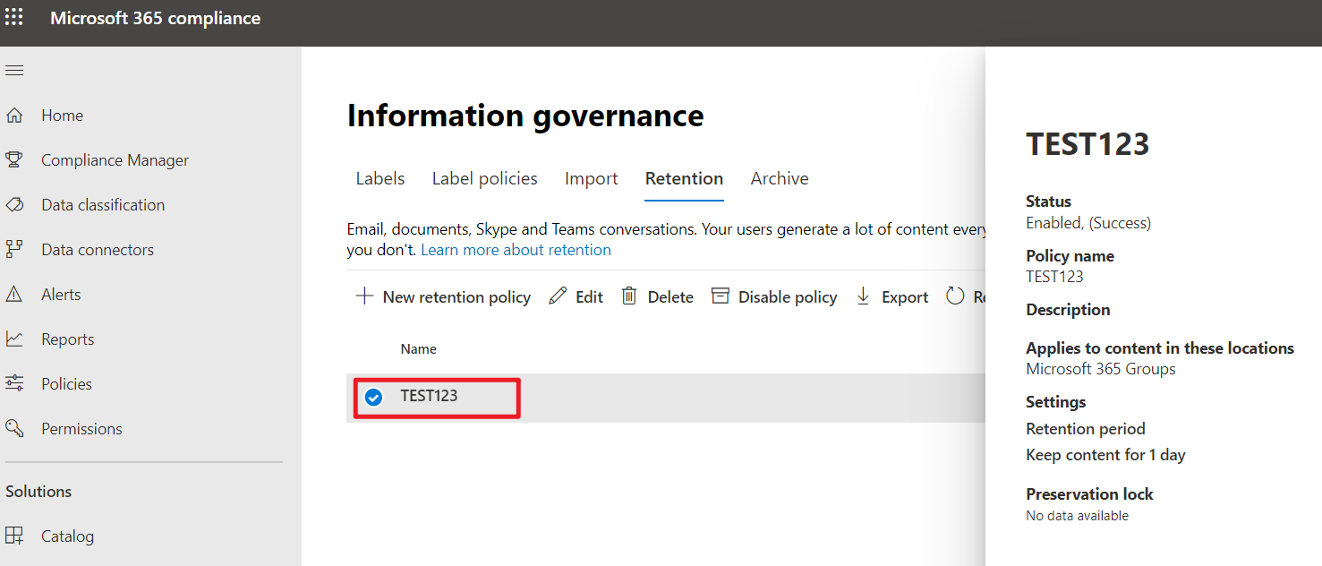 PS command for assigning retenton policy to a M365 Group mailbox ... PS command for assigning retenton policy to a M365 Group mailbox ...