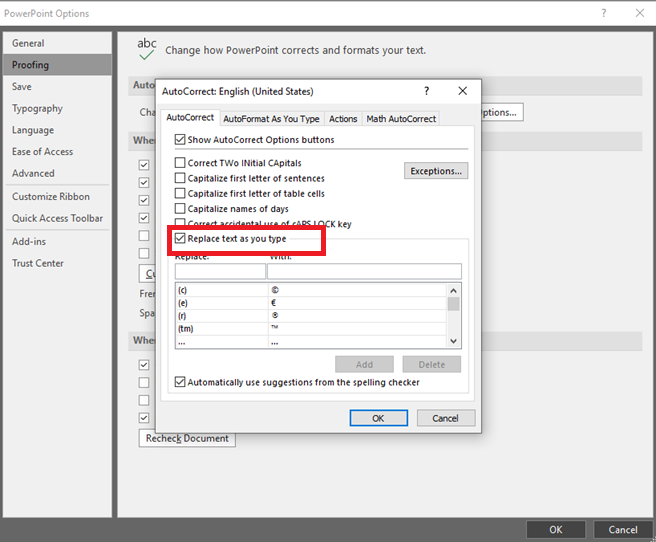 can't disable auto spellcheck in Powerpoint - Microsoft Q&A