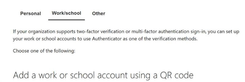Trying to setup the Microsoft Authenticator app on my mobile device for ...