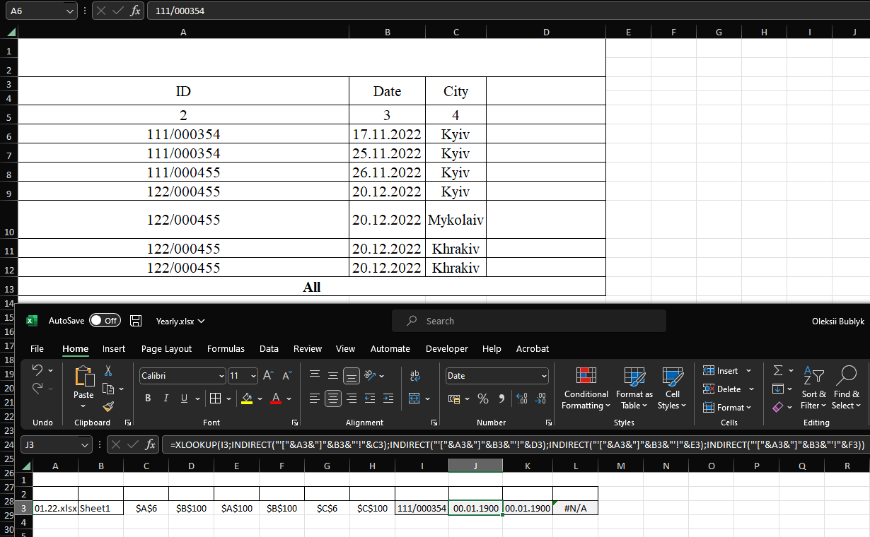 Proper use INDIRECT in XLOOKUP function - Microsoft Q&A