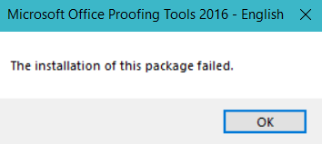 Can't install proofing tools - Microsoft Q&A