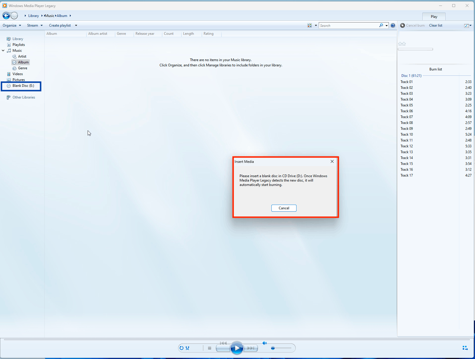 Burning in VM (Windows 11 ARM) only virtual drive detected, not ...