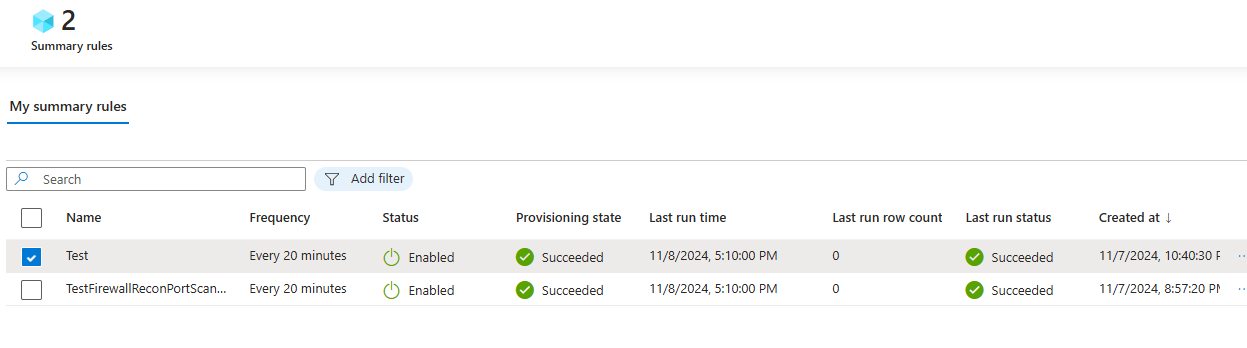 Sentinel - Summary rules doesn't send triggered events to destination - Microsoft Q&A