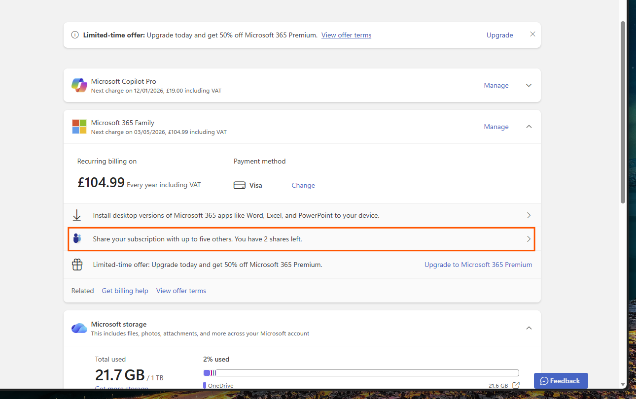 How do I add my wife's laptop to my 365 accounts - Microsoft Q&A