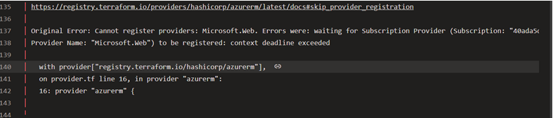 Azure 'Resource Provider' : 'Microsoft.Web' taking more time and not getting 'Register ...