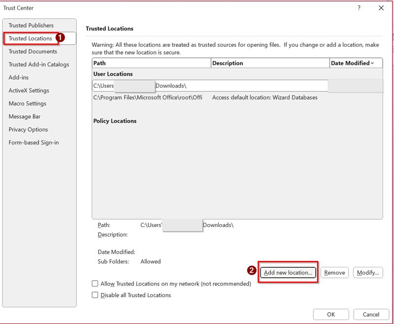 how to enable macros in a ms access file - Microsoft Q&A