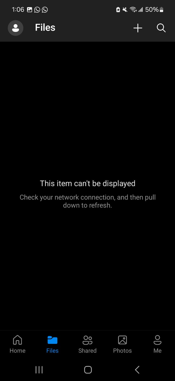 I cannot see items in the OneDrive App on Samsung S24 - Microsoft Q&A