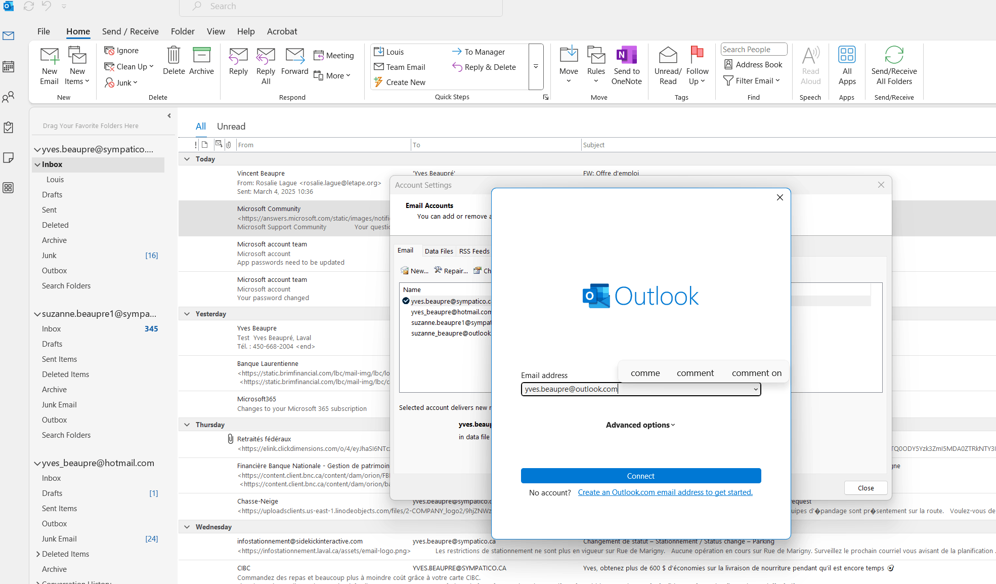My "Outlook Account" - Microsoft Q&A