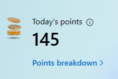 Extra 100 points are shown in Today's point - Microsoft Q&A