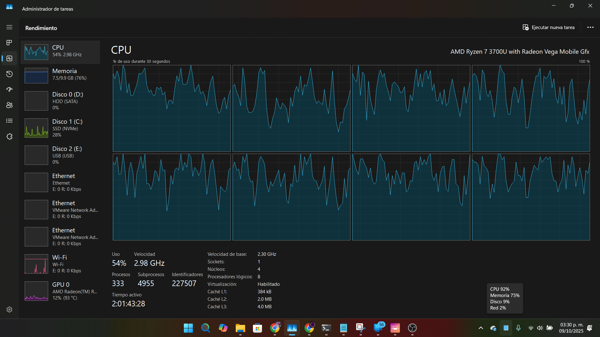 Why is my task manager showing different values through the app and the ...