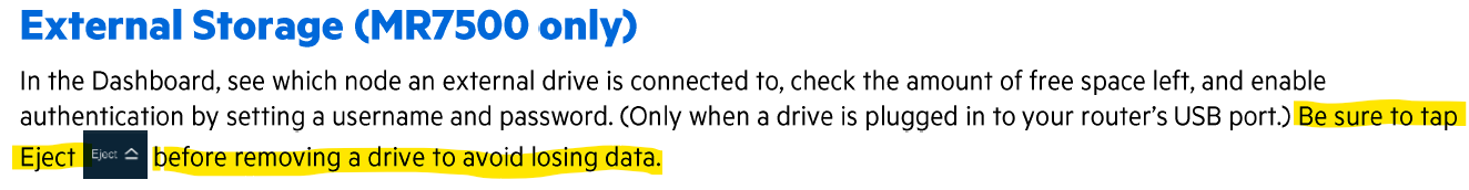 File Explorer showing external drive connected to router as empty ...
