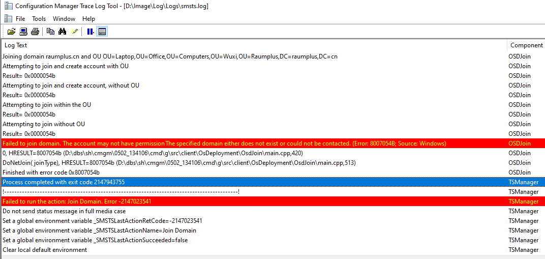 Standalone Media Task Sequence Fails at Domain Join Step - Microsoft Q&A