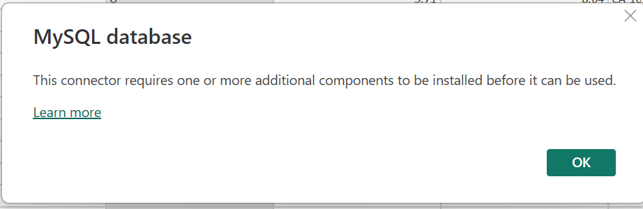 an issue of using Power BI with MYSQL connection - Microsoft Q&A