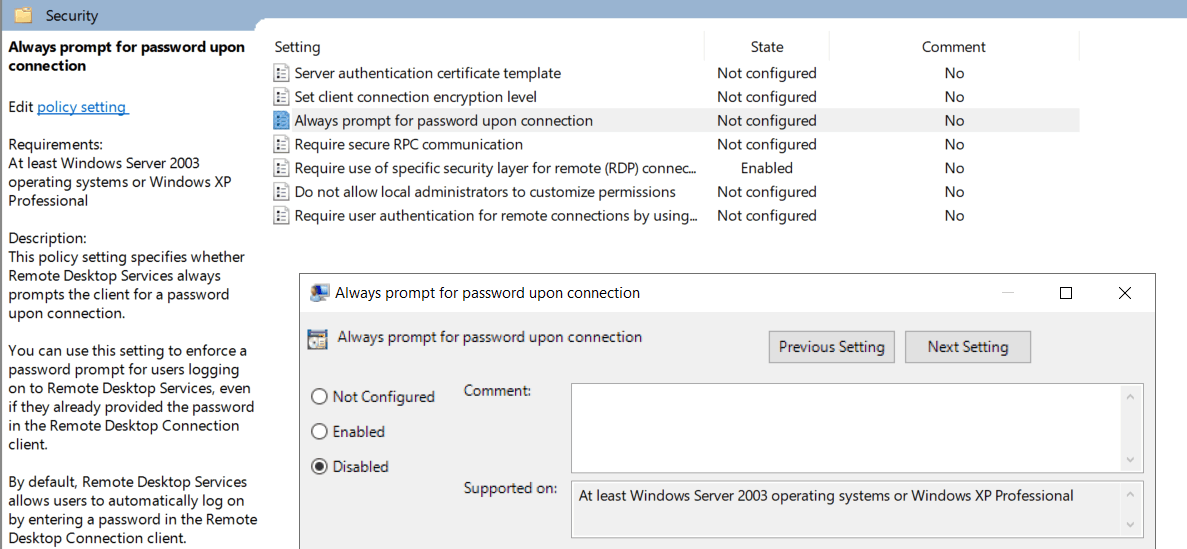 Remote Desktop screen lock issue - Microsoft Q&A