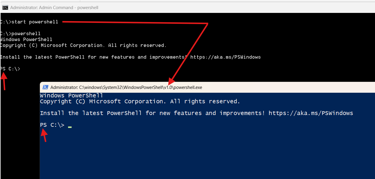 Opening/Installing powershell via cmd on win11 installation - Microsoft Q&A