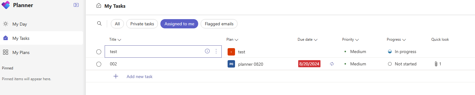 My Tasks - Microsoft Q&A