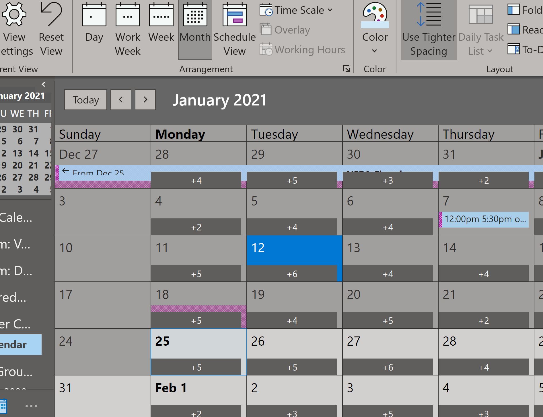 Outlook Calendar Display-Month view - Microsoft Q&A