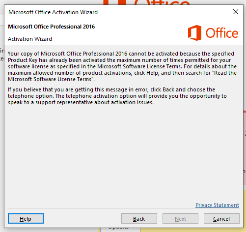 office key activation - Microsoft Q&A
