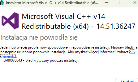 DOBRY MAM PROBLEM Z Error 0x80070666 when Installing Microsoft Visual ...