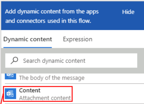 Using a logic app, how can I stop the csv email file attachments from downloading to blob as a ...