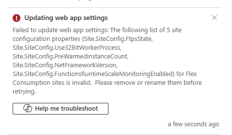 Error mounting storage to Consumption Flex Azure Function - Microsoft Q&A