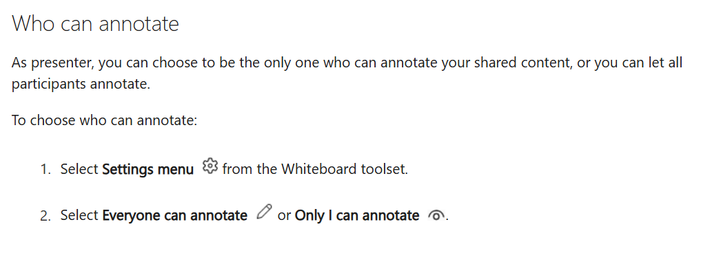 Can't find annotation pen button on toolbar while sharing the entire scrteen - Microsoft Q&A
