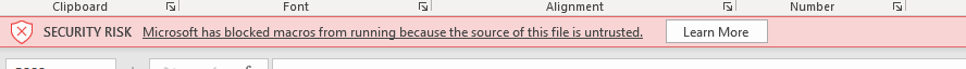 Why am I getting a security risk about macros on my excel file ...
