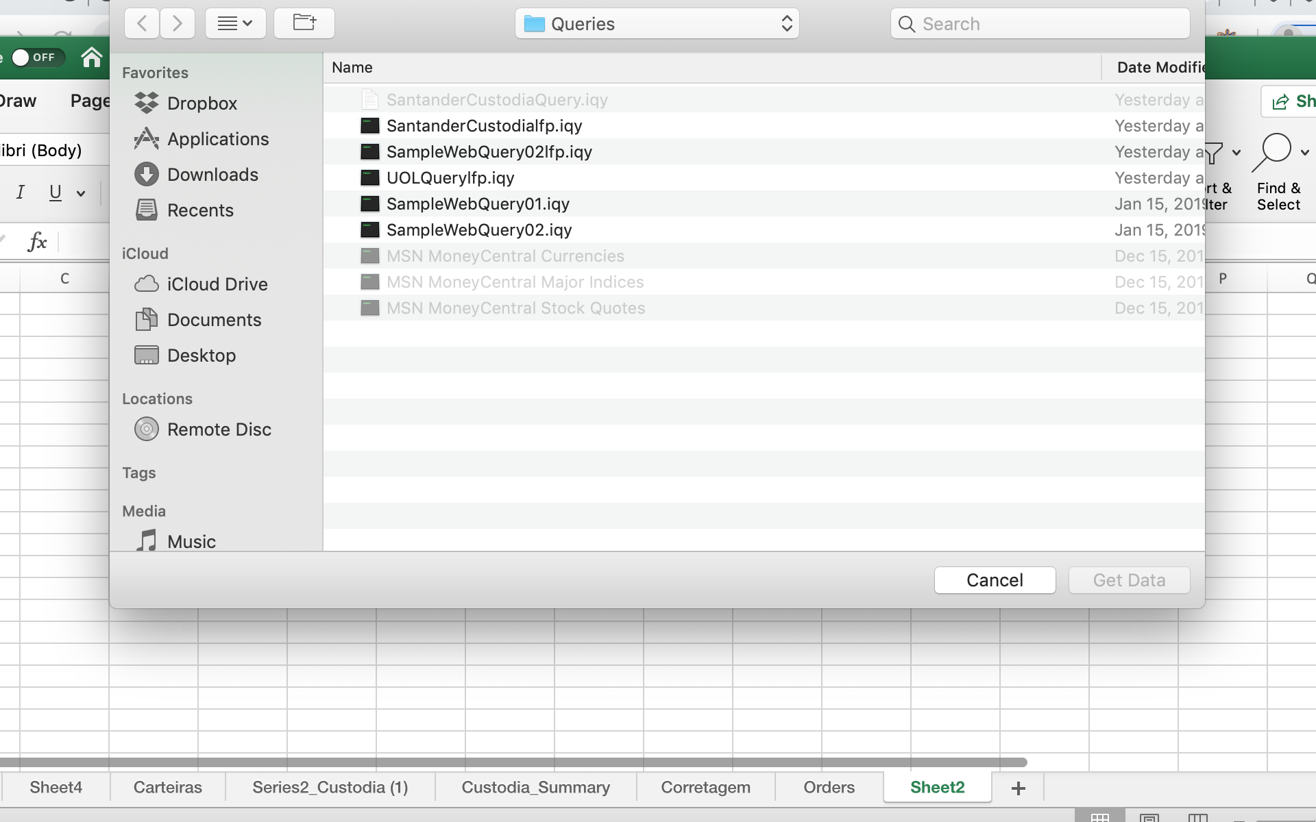 web query Excel 365 Mac - Microsoft Q&A