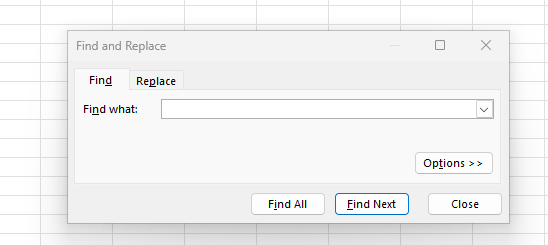 Fix location of “find” pop-up box in Excel to same spot every time for ...