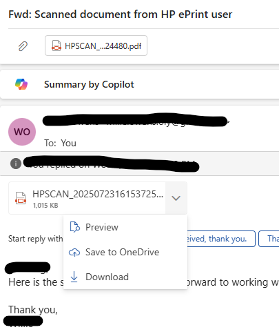 pdf attachments in outlook will not print, no errors just won't print ...