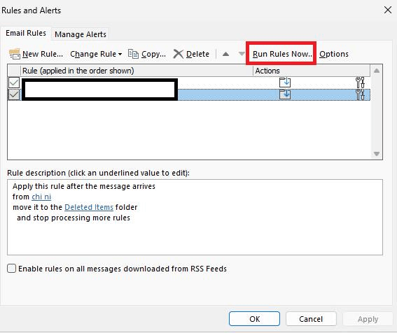 Email rules are not running for sub folders - Microsoft Q&A