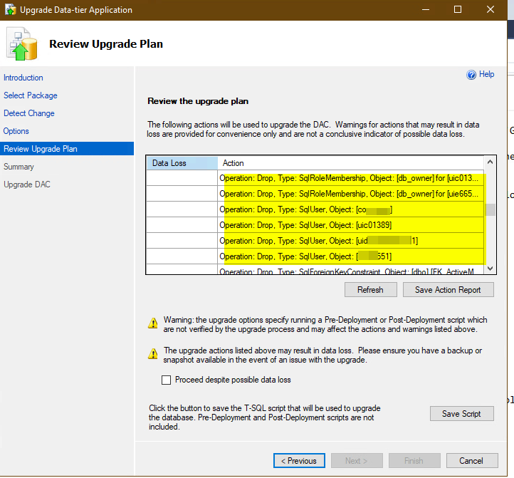 Error Of Dacpac Deployment Via Ssms Failed Cannot Alter The Role Db 6706