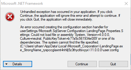 Unable to install SQL server management studio 2012 or 2016 - Microsoft Q&A