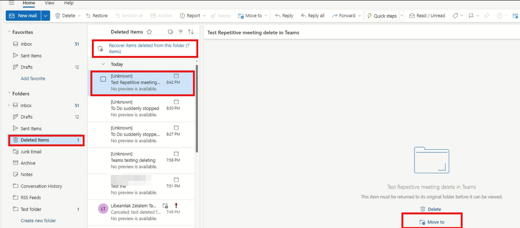 Solid way to recover deleted meetings in Teams - Microsoft Q&A