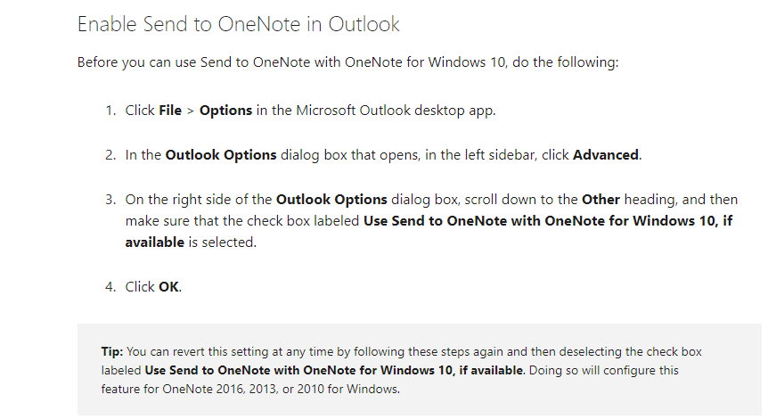 Outlook - Dragging Emails from Outlook to OneNote - Microsoft Q&A