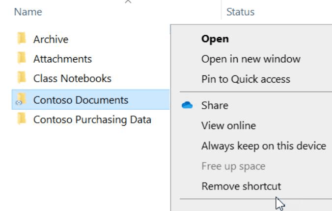 How to reestablish the link for a local folder on a windows 10 PC ...