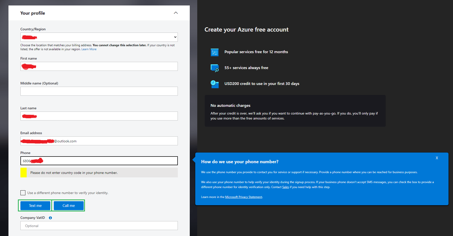 'We’re unable to validate your phone number' issue during Azure ... 'We’re unable to validate your phone number' issue during Azure ...