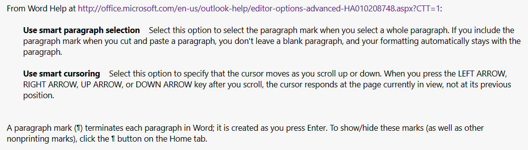 What does Smart Paragraph Selection do in MS Word - Microsoft Q&A
