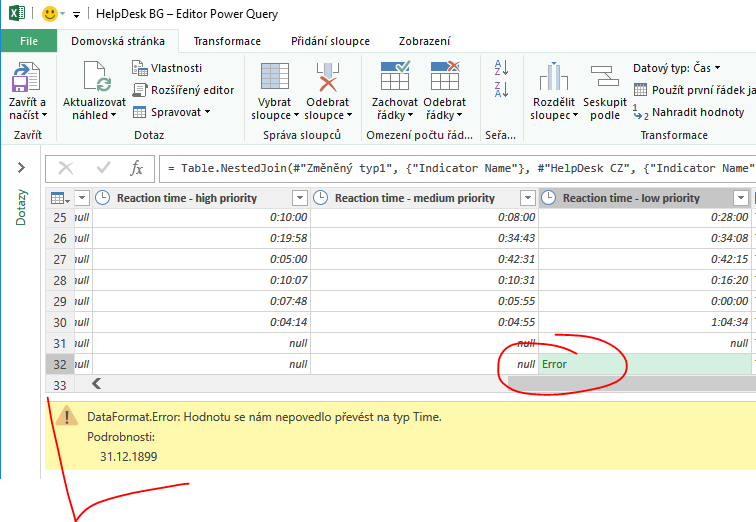 Power query data loading error - Microsoft Q&A