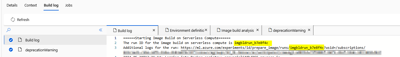 Environment logs not available - Microsoft Q&A