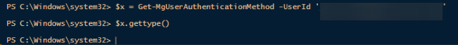 Get-MgUserAuthenticationMethod Command doesn't return any information - Microsoft Q&A