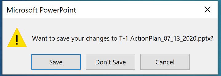 Office 365 Powerpoint Version 2006 stuck on Save this document pop up ...