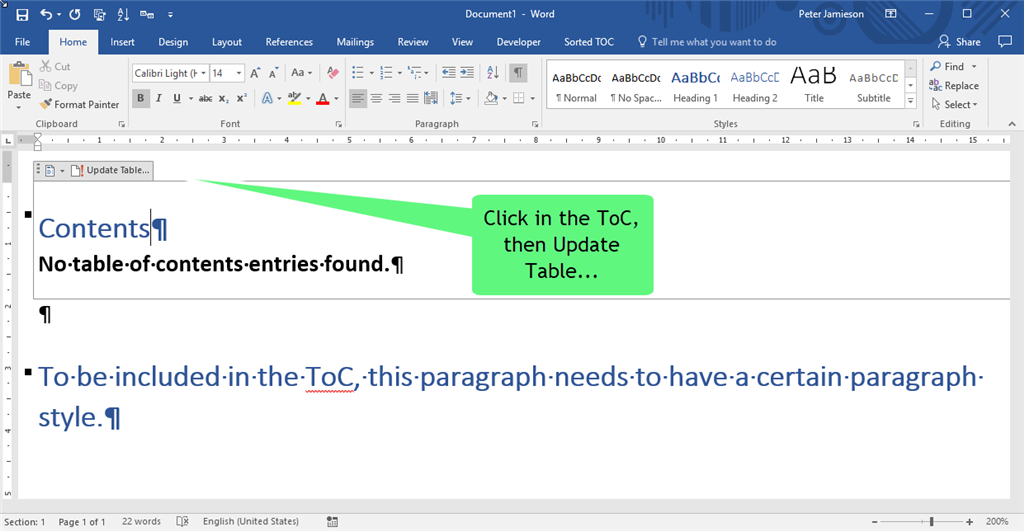 Table of Contents generation problems! - Microsoft Q&A