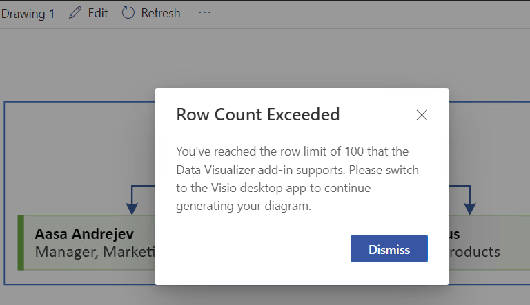 Excel Visio Add-in Row Limitations - Microsoft Q&A