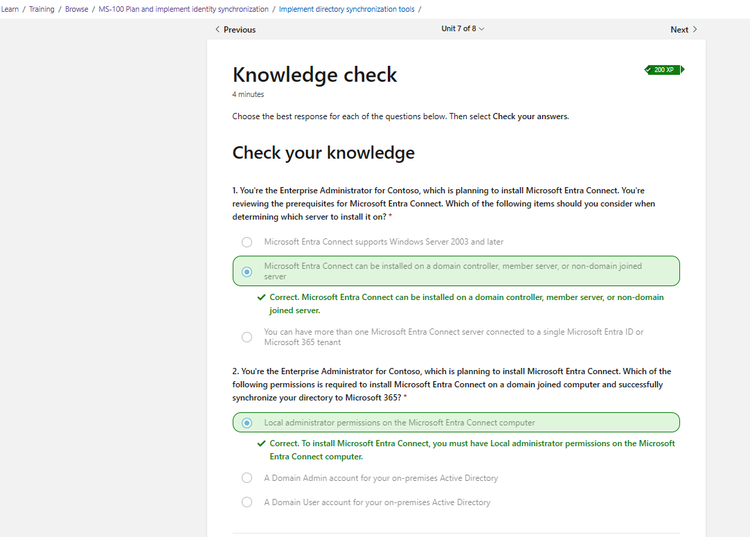 Implement directory synchronization tools - knowledge check question ... Implement directory synchronization tools - knowledge check question ...