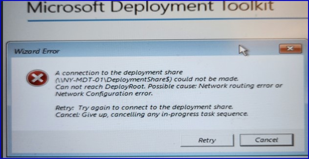 Microsoft MDT - Wrong server in boostrap.ini on clients - Microsoft Q&A