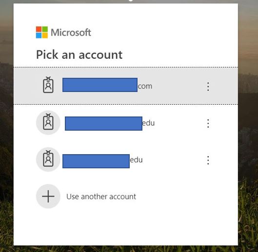 How to make all browsers show "Microsoft Pick an Account" pane by ...