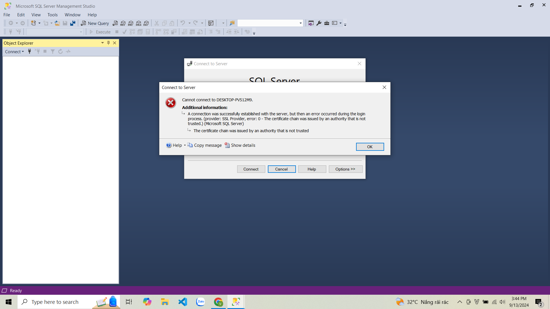 Cannot connect to deskstop in sql serve - Microsoft Q&A
