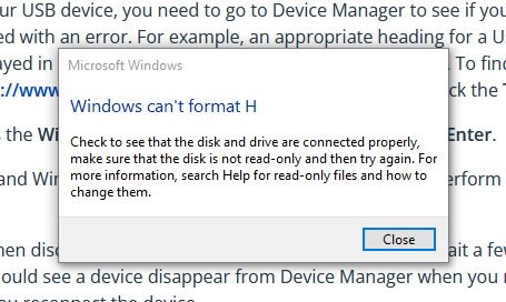 Cant format 2TB USB stick on windows 10 - Microsoft Q&A