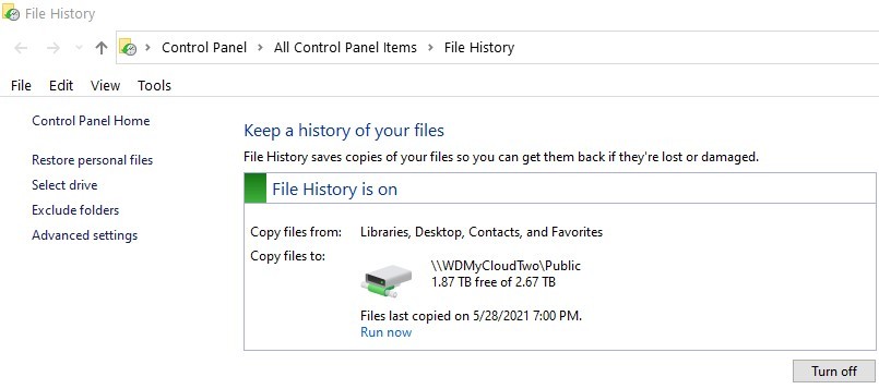 How are different versions of files stored in File History? - Microsoft Q&A